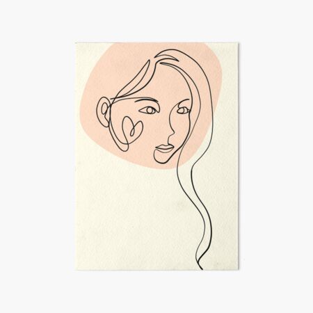 "Single Line Women - One Line Drawing Face Art, Minimalist girl Line ...