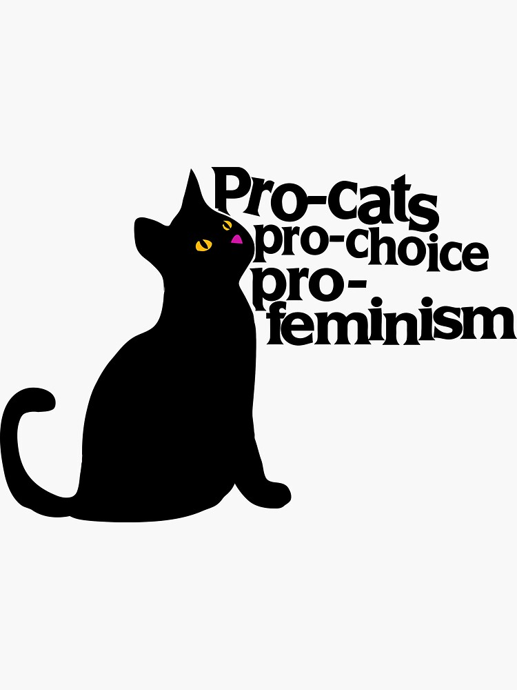 Pro Cats Pro Choice Pro Feminism Sticker For Sale By Cassandralynch