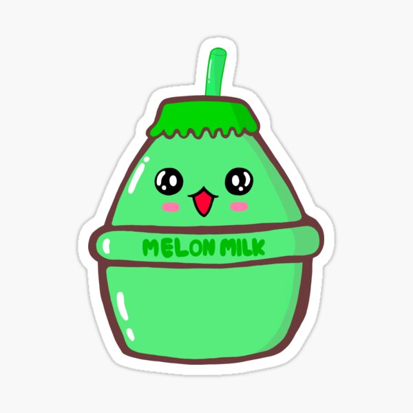 "Cute Korean Melon Milk" Sticker for Sale by Tinasweets | Redbubble