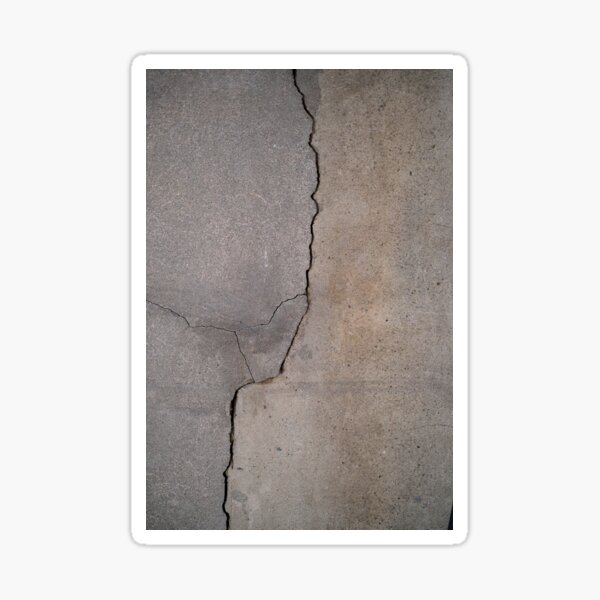 "Rough texture of gray wall with crack" Sticker for Sale by PausePapote ...
