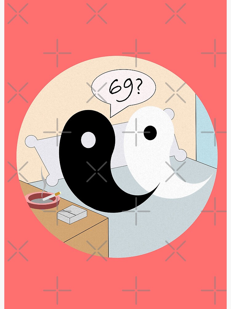 "69 love sex position funny cartoon draw illustration joke Ying Yang ...