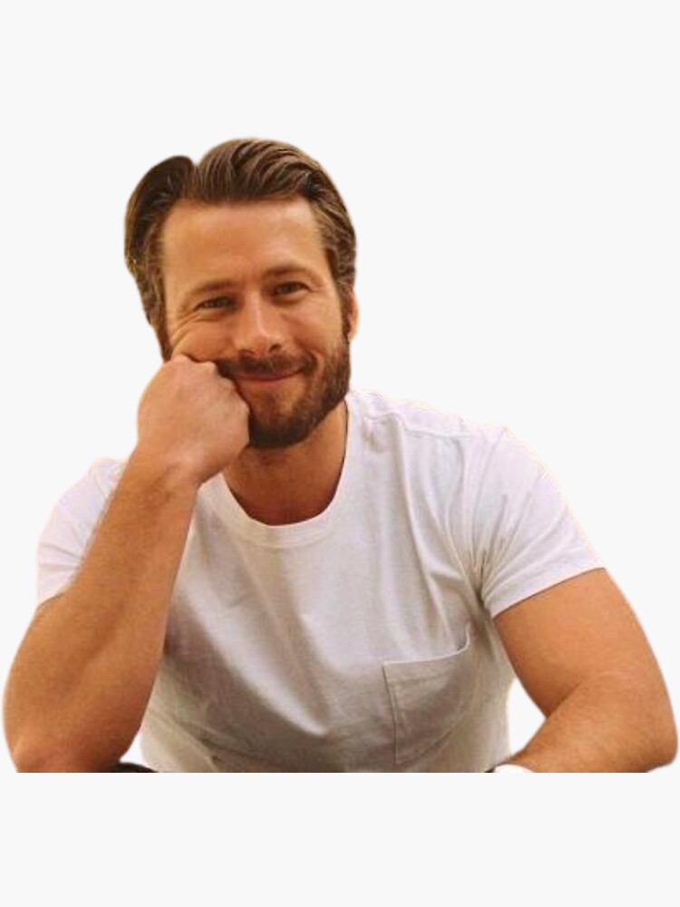 "Glen Powell Handsome" Sticker for Sale by inspiredtiger | Redbubble