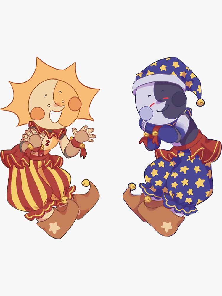 "sunny & moony" Sticker for Sale by kaerubox | Redbubble