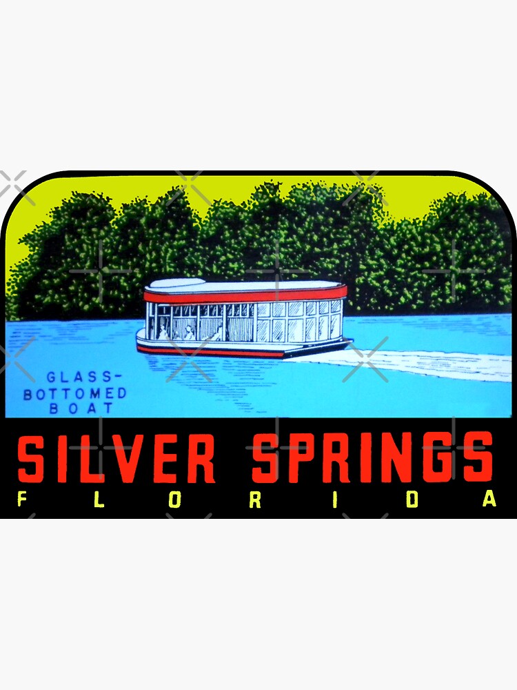 "Silver Springs Florida Vintage Travel Decal" Sticker for Sale by ...