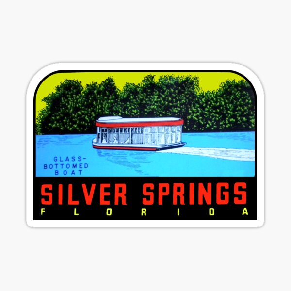 "Silver Springs Florida Vintage Travel Decal" Sticker for Sale by ...
