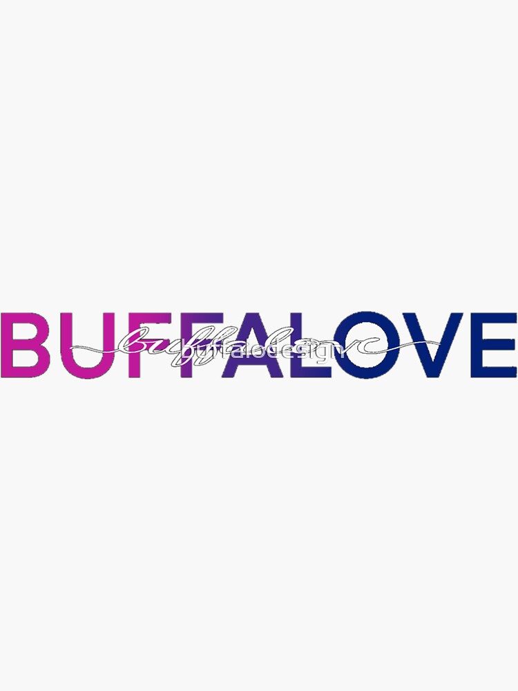 "buffalove (bi pride)" Sticker for Sale by buffalodesign | Redbubble