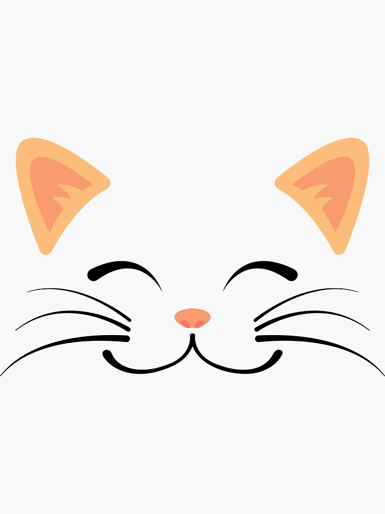 "Floating Cat Face ." Sticker for Sale by Marmar1992 | Redbubble