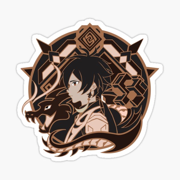 " Morax Zhongli Geo Archon" Sticker for Sale by Dishenyo | Redbubble