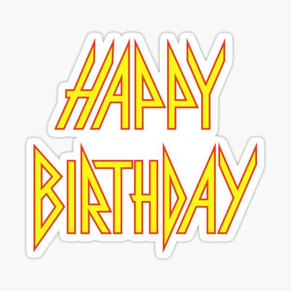 "Def Leppard Birthday Card" Sticker for Sale by LTFRstudio | Redbubble