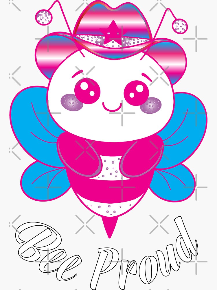 "trans pride bee proud, cute transsexual bee" Sticker for Sale by ...