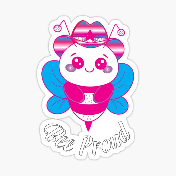 "trans pride bee proud, cute transsexual bee" Sticker for Sale by ...