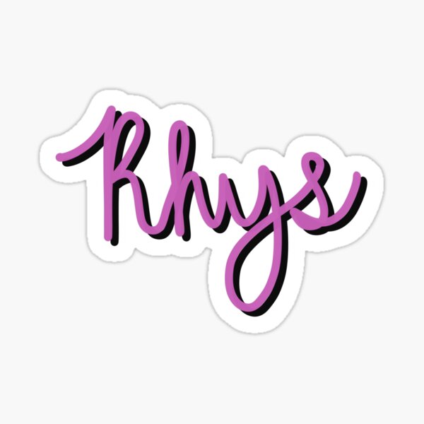 "Rhys name art" Sticker for Sale by arstymalia | Redbubble