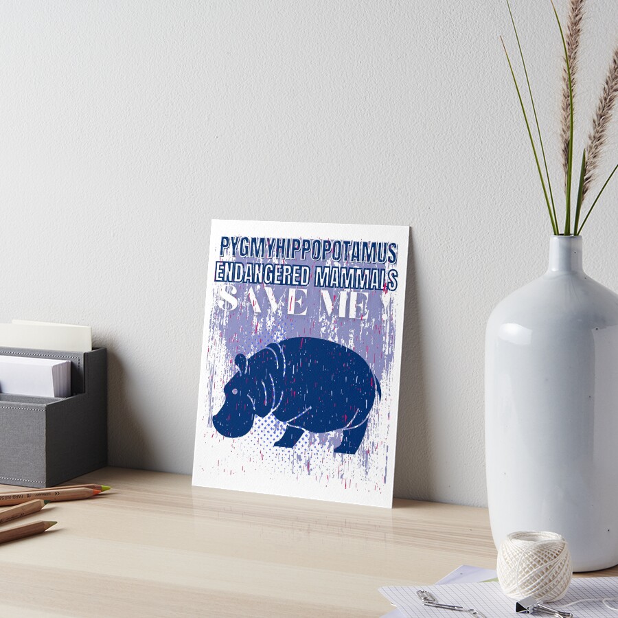 "Pygmy Hippopotamus" Art Board Print for Sale by yassooarts | Redbubble