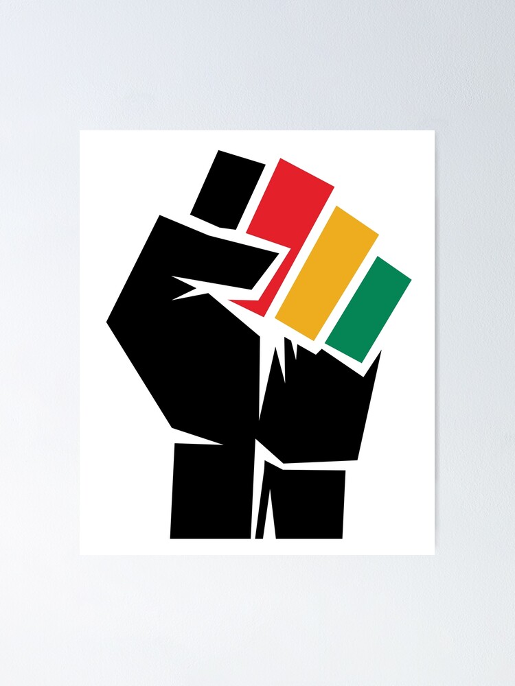 "Black Power Fist | Clenched Fist | Raised Black Fist" Poster for Sale by fezztee | Redbubble