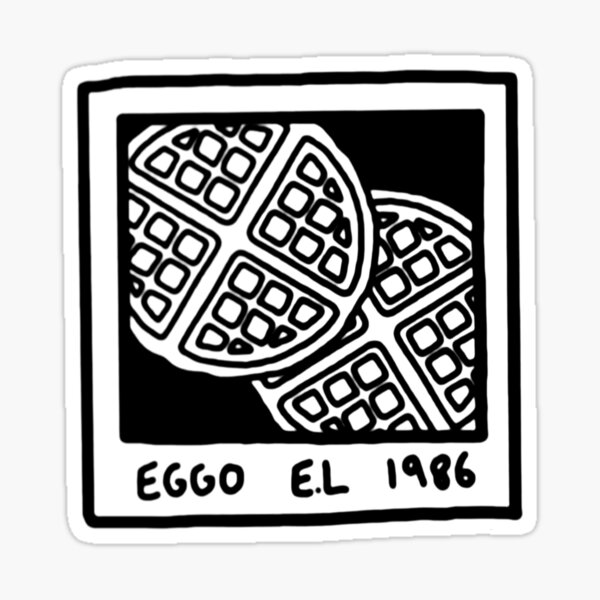"Stranger Things Waffle Fan Art " Sticker for Sale by Shiroeble | Redbubble