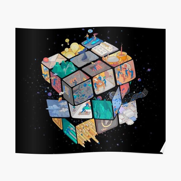 "Rubik's cube" Poster for Sale by Highstand | Redbubble