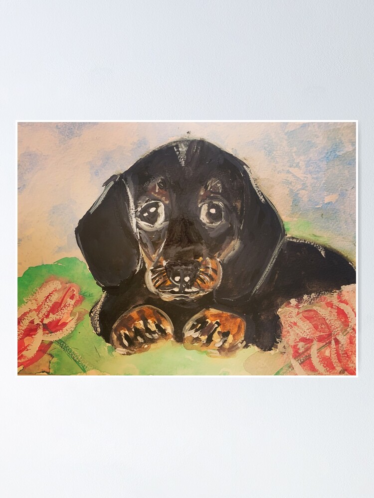 "Chorizo the Sausage Dog by Laura Ologbenla - Watercolour painting ...