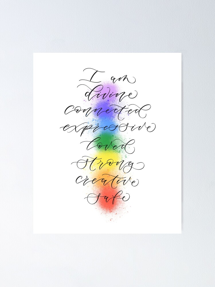 "7 chakras - I am divine connected expressive loved strong creative ...