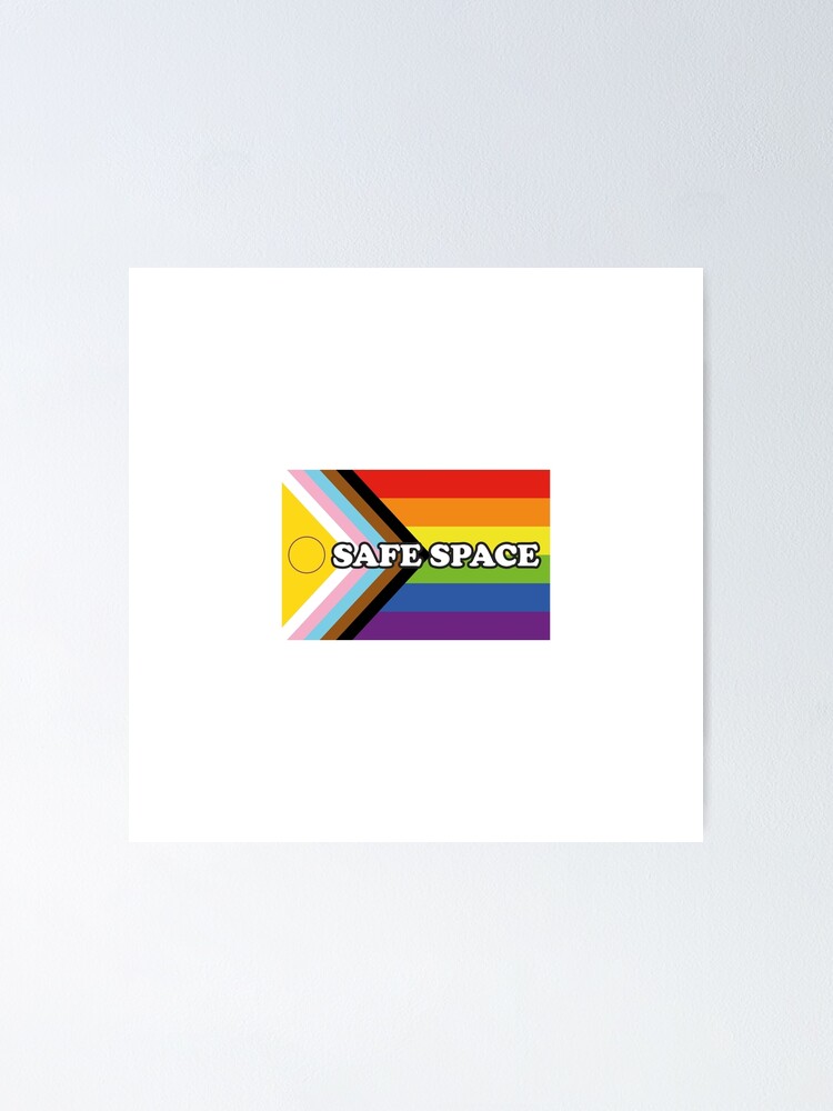 "Inclusive Pride Progress Flag SAFE SPACE" Poster for Sale by ...