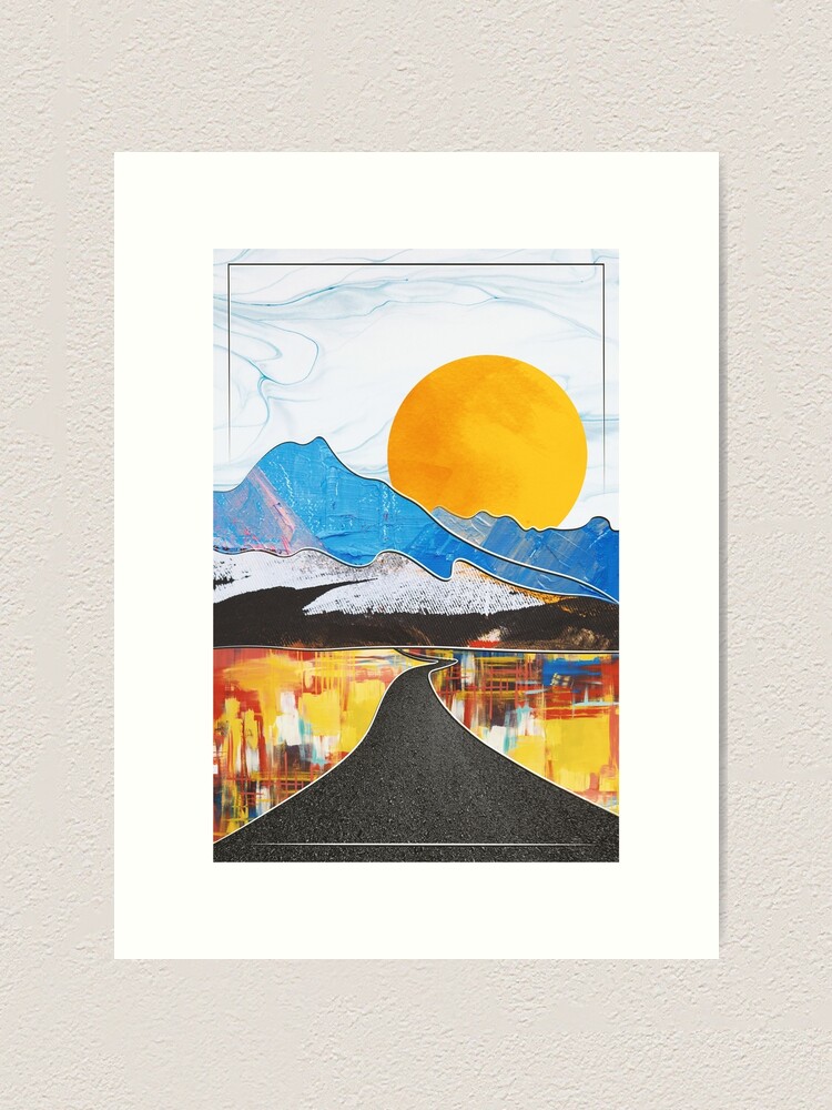 "Mount Cook, New Zealand. Abstract Minimalist Landscape Graphic." Art ...