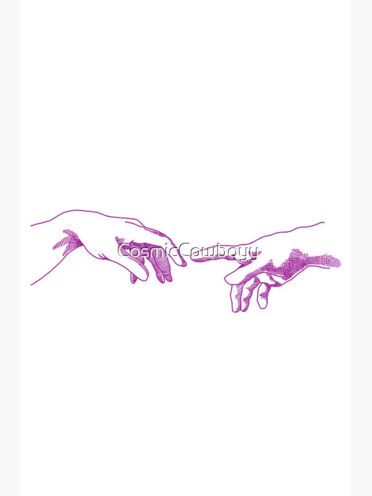 "Dark Pink Hands Reaching" Sticker for Sale by CosmicCowboyy | Redbubble
