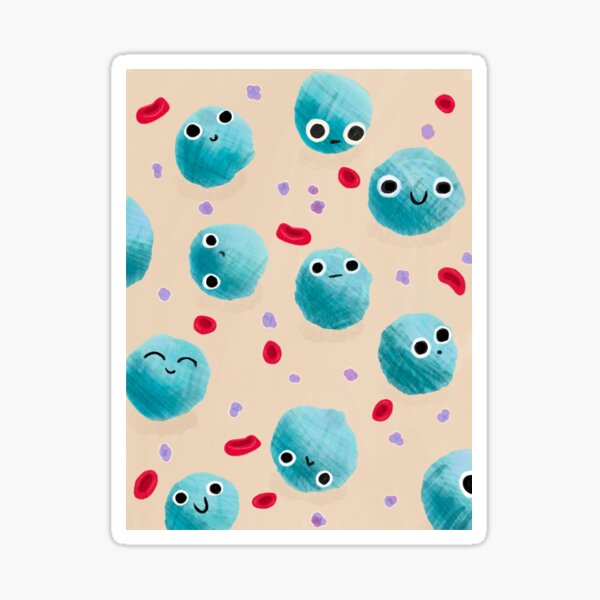 "White Blood Cells" Sticker for Sale by BiologyDrawn | Redbubble