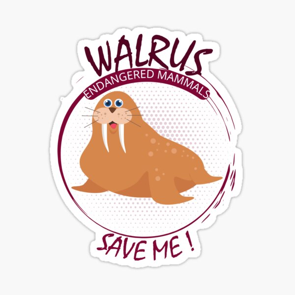 "Walrus" Sticker for Sale by yassooarts | Redbubble