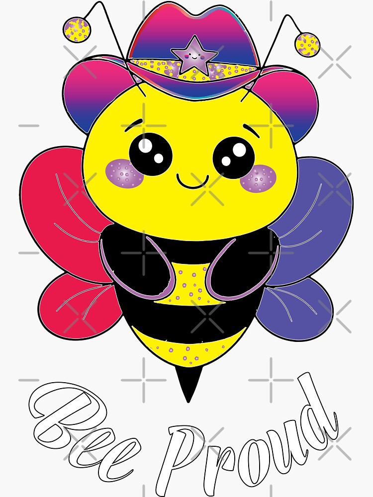 "bisexual pride day bee proud, cute bi bee" Sticker for Sale by ...