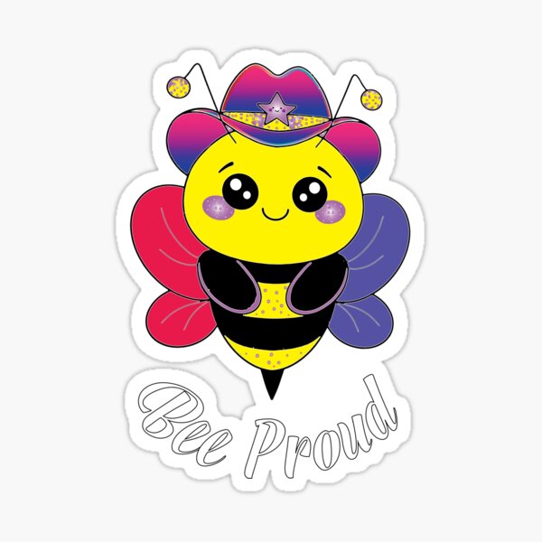 "bisexual pride day bee proud, cute bi bee" Sticker for Sale by ...