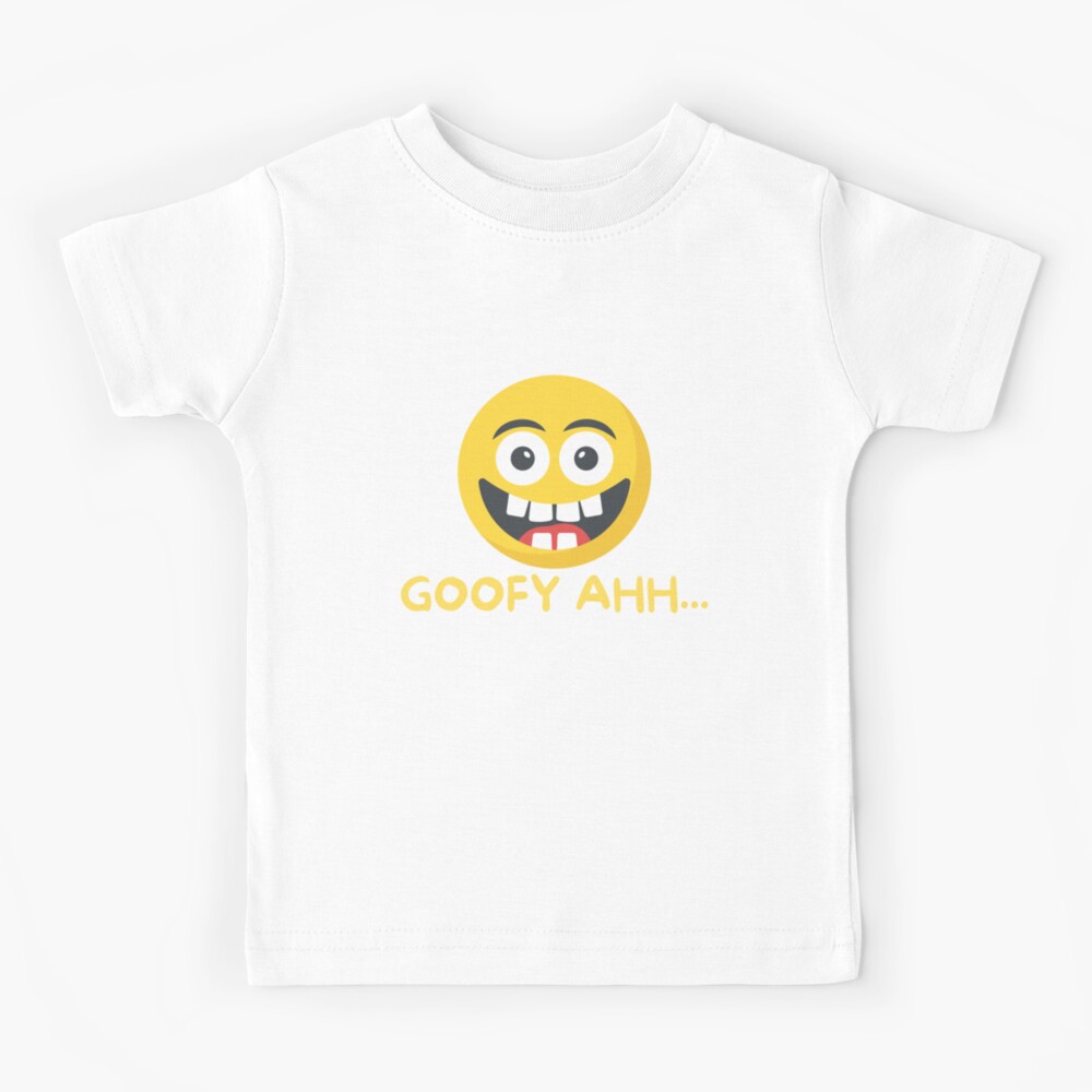 "Goofy Ahh... with yellow smiley face" Kids T-Shirt for Sale by ...