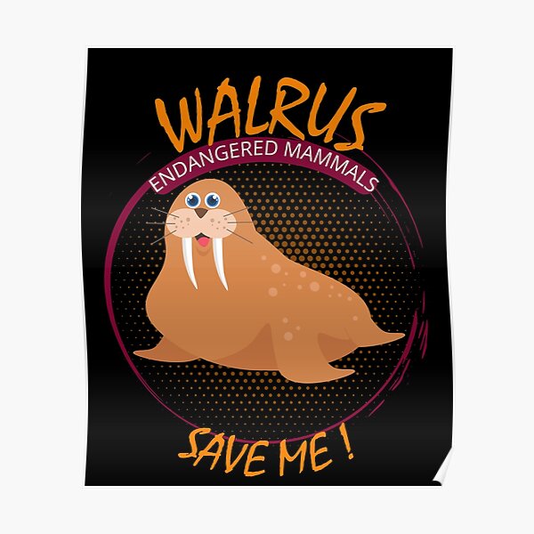 " Walrus" Poster for Sale by yassooarts | Redbubble