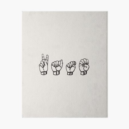 "Kate Name Hand Sign Language ASL Gift Named Kate" Art Board Print by ...
