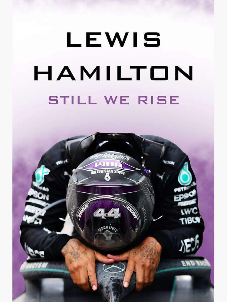 "Lewis Hamilton Still We Rise" Sticker for Sale by ghewa | Redbubble