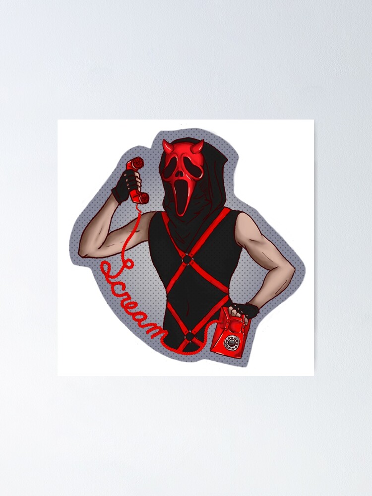 "Ghostface, Call Me" Poster for Sale by NekoBat666 | Redbubble