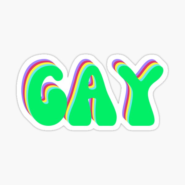"Gay" Sticker for Sale by UrbnImagination | Redbubble