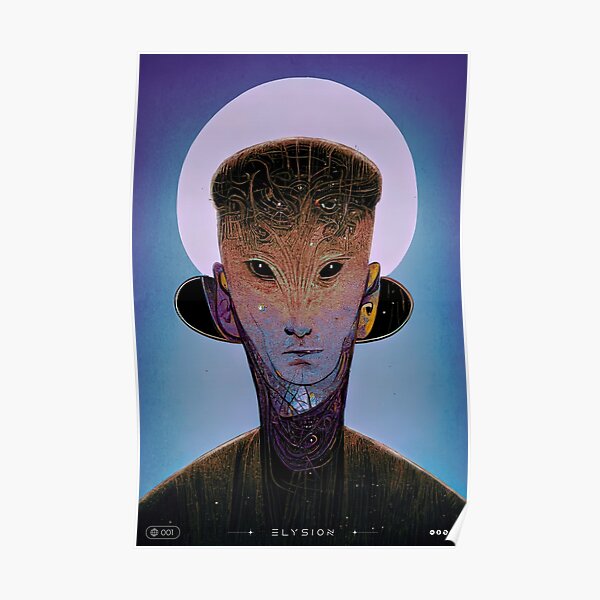 "ELX-001 - Ancient Alien Humanoid" Poster for Sale by ELYSIONAI | Redbubble