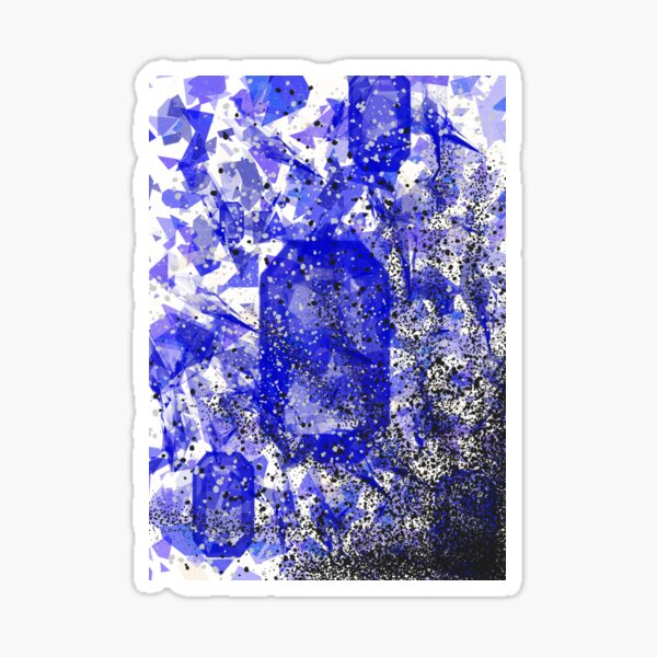 " stains and textures quartz blue crystal" Sticker for Sale by Real ...