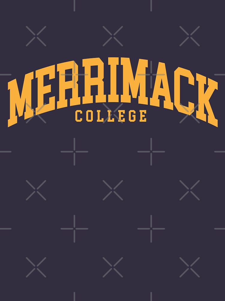 "merrimack - college font curved" T-shirt for Sale by scollegestuff ...