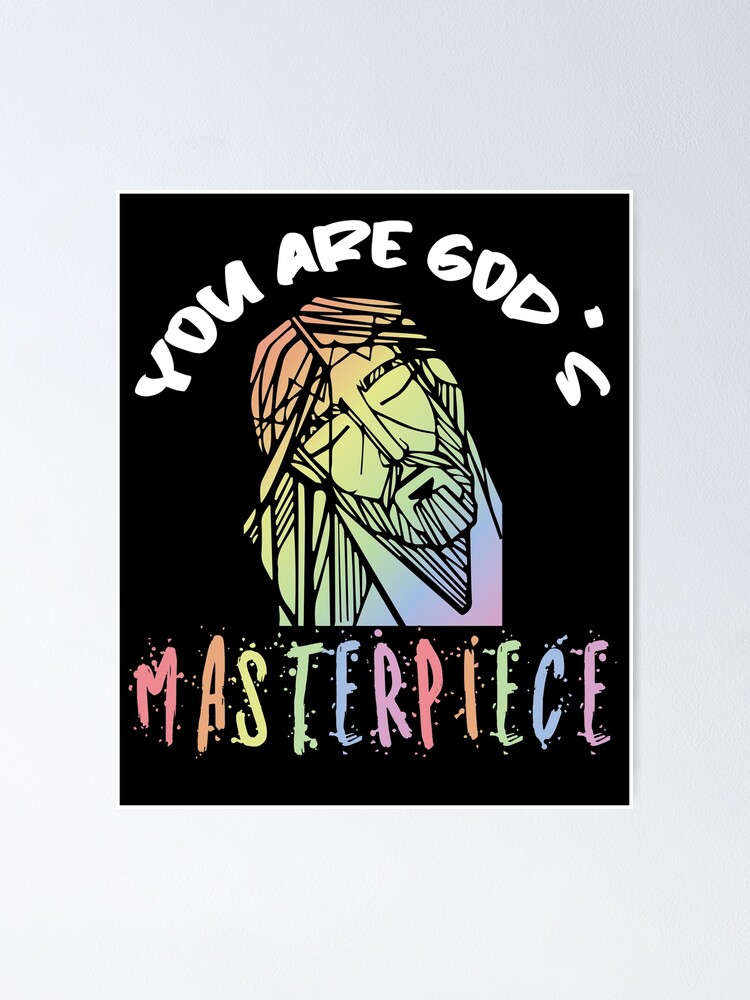 "Retro You Are Gods Masterpiece Positive Religious Christian" Poster ...