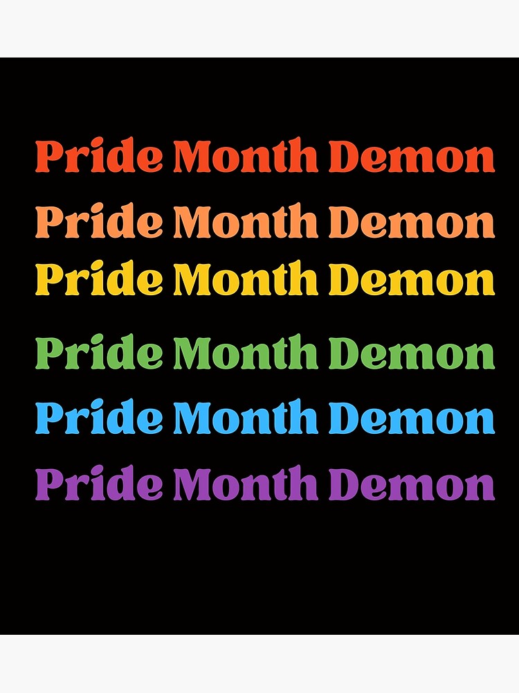 "Pride Month Demon" Poster for Sale by Dsgraphic | Redbubble