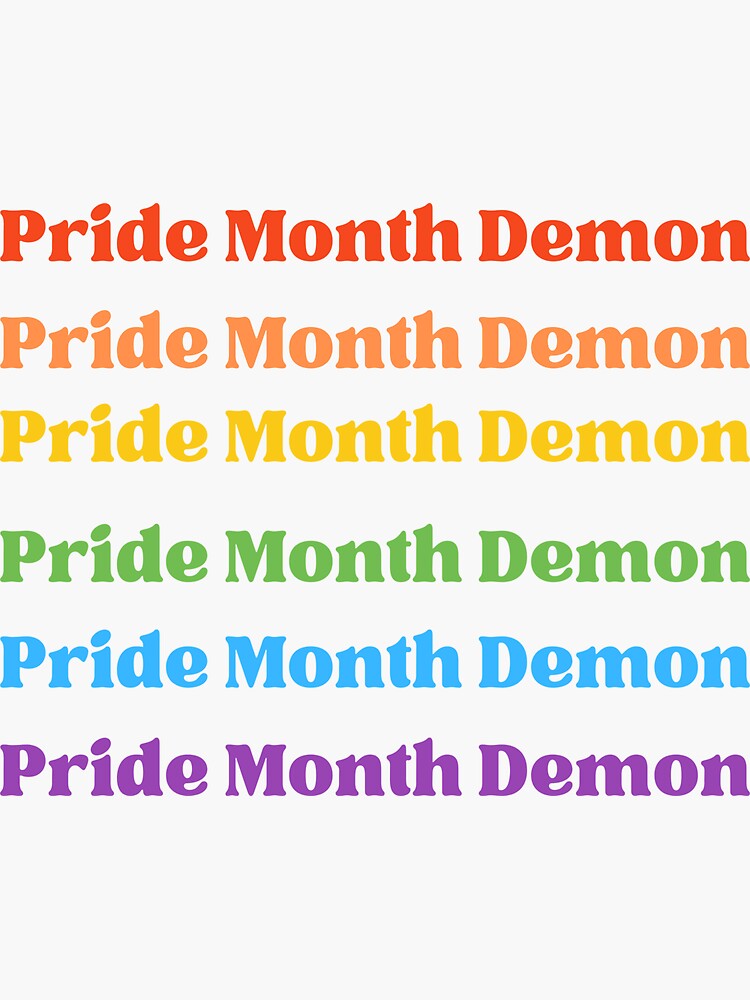 "Pride Month Demon" Sticker for Sale by Dsgraphic | Redbubble