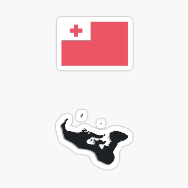 "Tonga" Sticker for Sale by FlatFlags | Redbubble