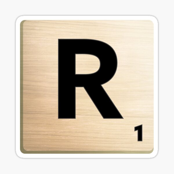 "Scrabble R " Sticker for Sale by KoopTroop | Redbubble