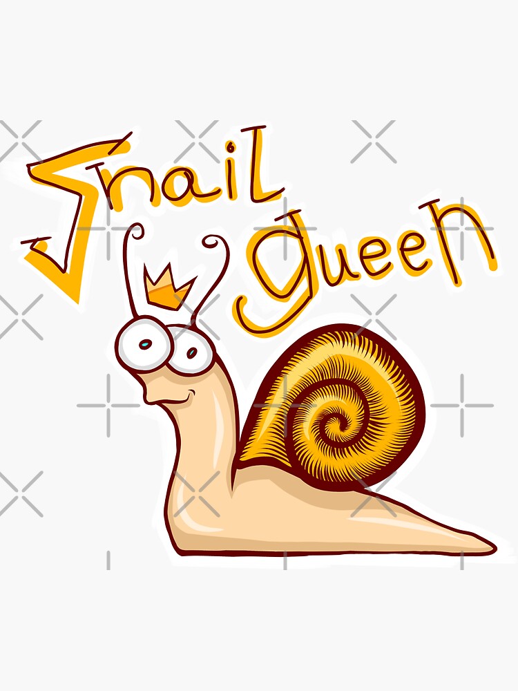 "Snail queen" Sticker for Sale by Ishtamari | Redbubble