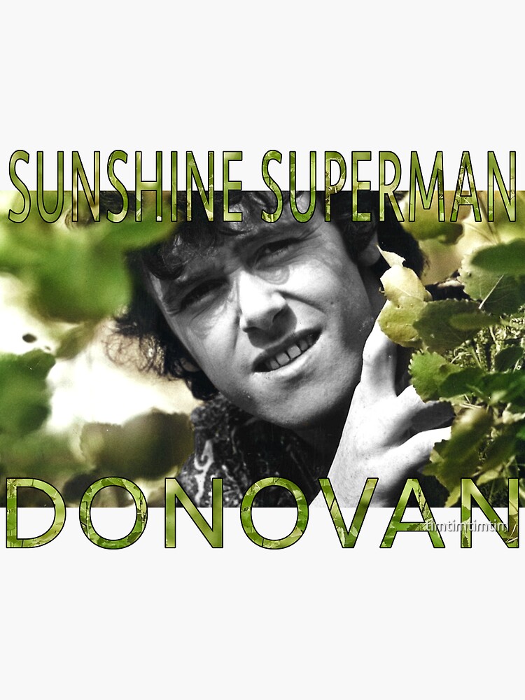 "Donovan Sunshine Superman Psychedelic Folk Rock " Sticker for Sale by ...