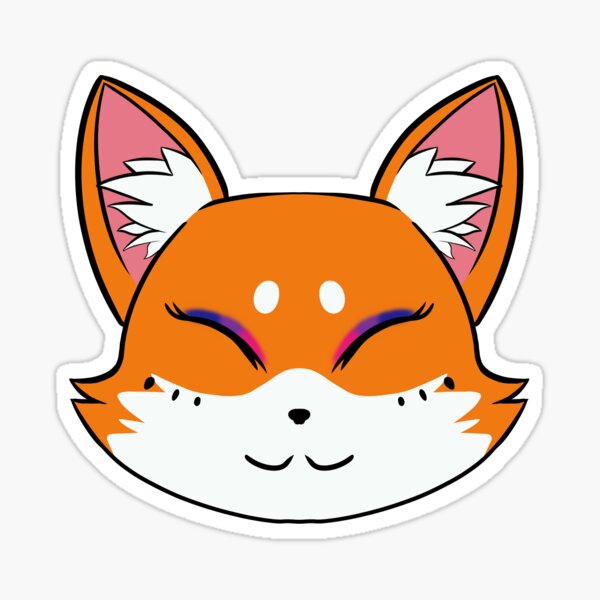 "Bi Pride Fox" Sticker for Sale by PumpkinRamen | Redbubble