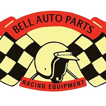 "1950s Bell Speed Shop" Sticker for Sale by Coupecustoms | Redbubble