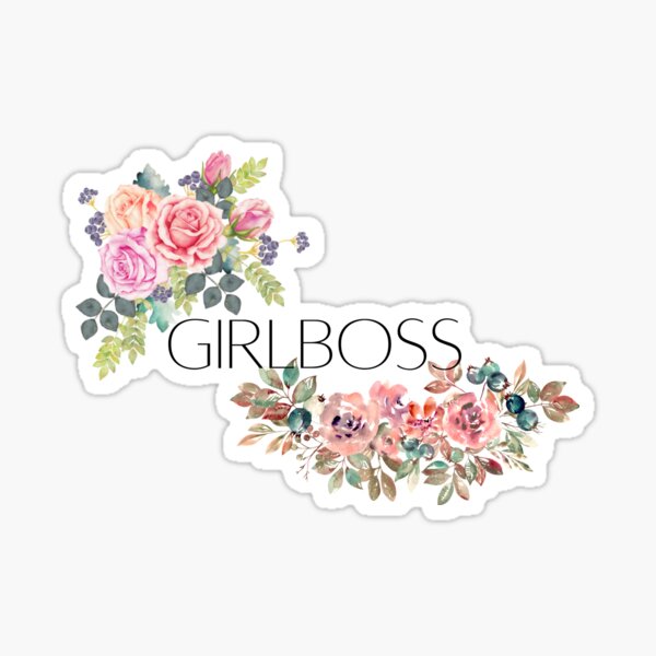 "Girlboss roses flowers" Sticker for Sale by Xbefik | Redbubble