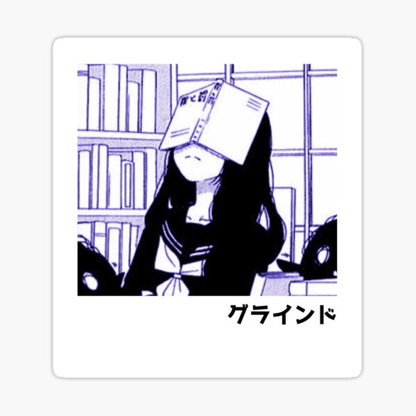 "Study Grind Manga | Retro Anime Aesthetic" Sticker for Sale by ...