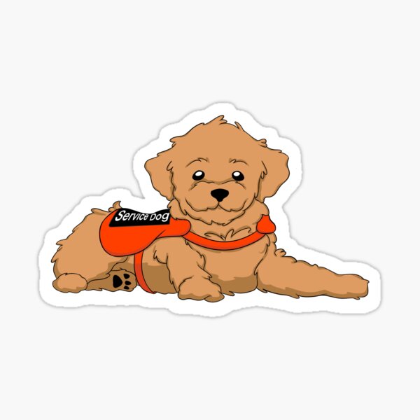"Light brown toy poodle service dog" Sticker for Sale by Stickers4SDs ...